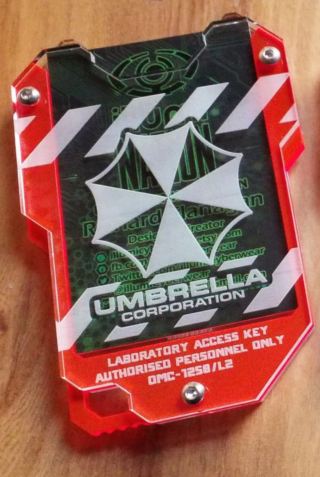 Umbrella Corp Cyberpunk Keycard Style Card ID Holder - Etsy
