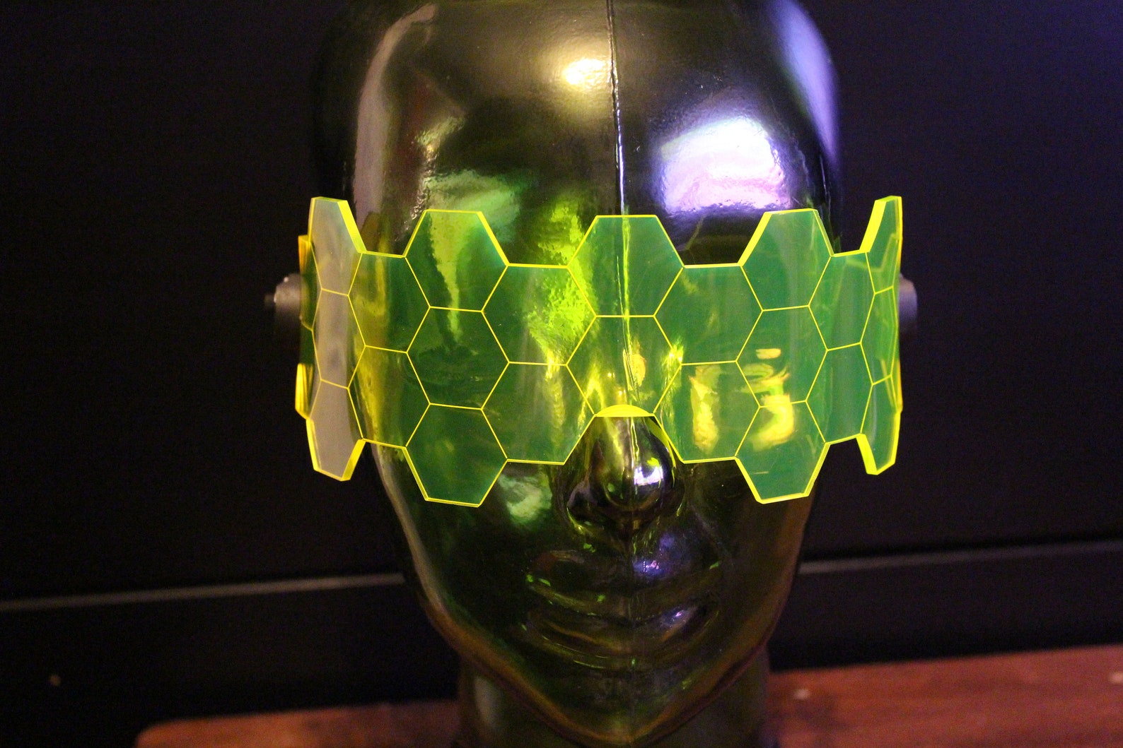 Hive Shield Amber the Original Illuminated Cyberpunk Cyber Goth Visor ...