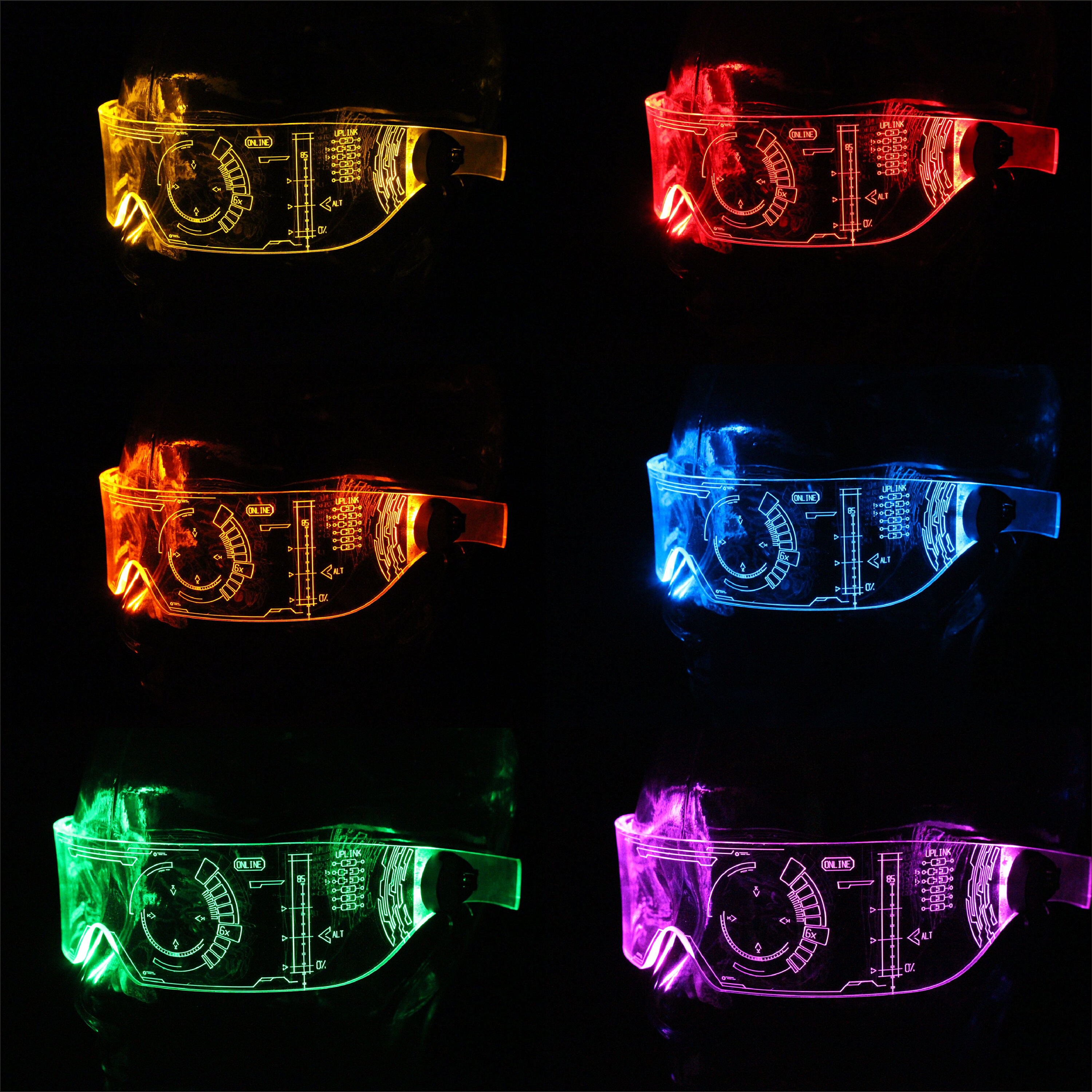 The original Illuminated Cyberpunk Cyber goth visor Iron Man | Etsy