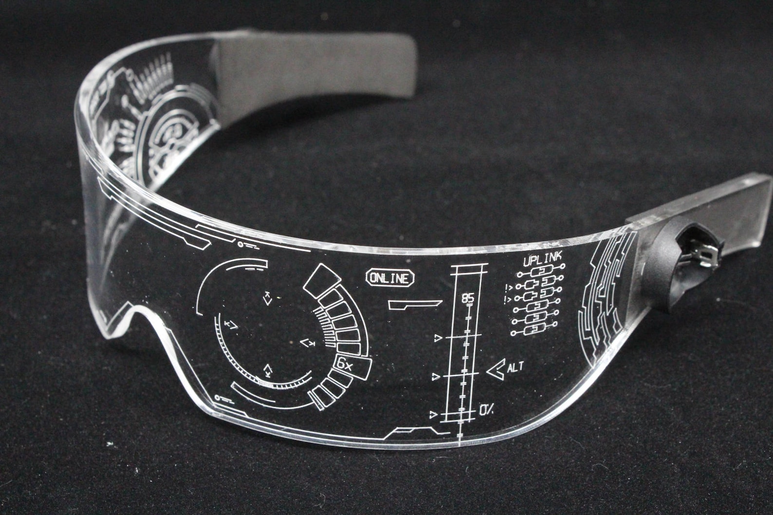 The original Illuminated Cyberpunk Cyber goth visor Iron Man | Etsy