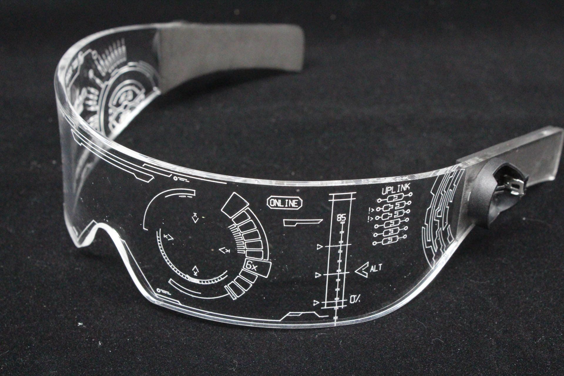 The original Illuminated Cyberpunk Cyber goth visor Iron Man | Etsy