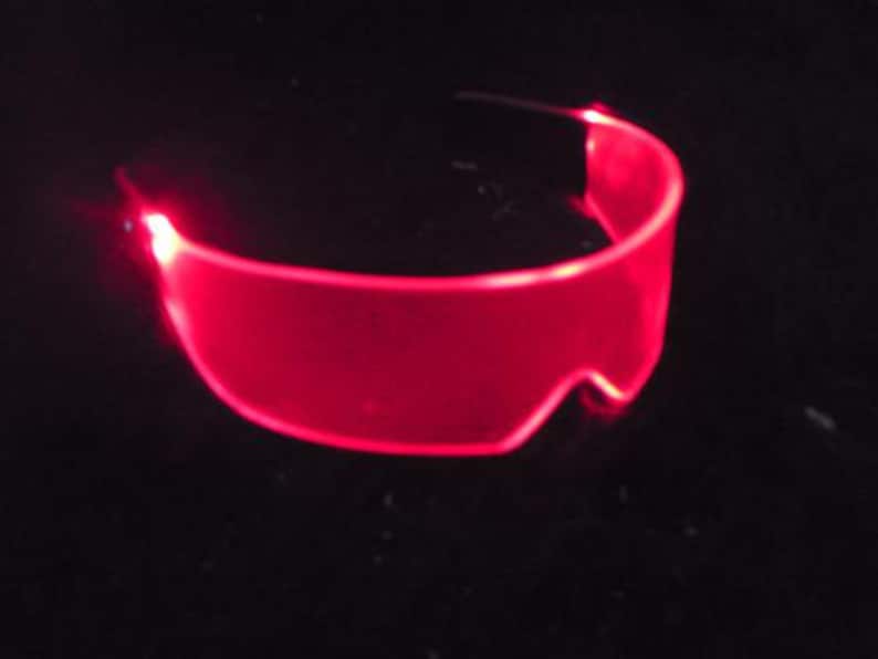 The Original Illuminated Cyberpunk Cyber Goth Visor Neon Red - Etsy UK