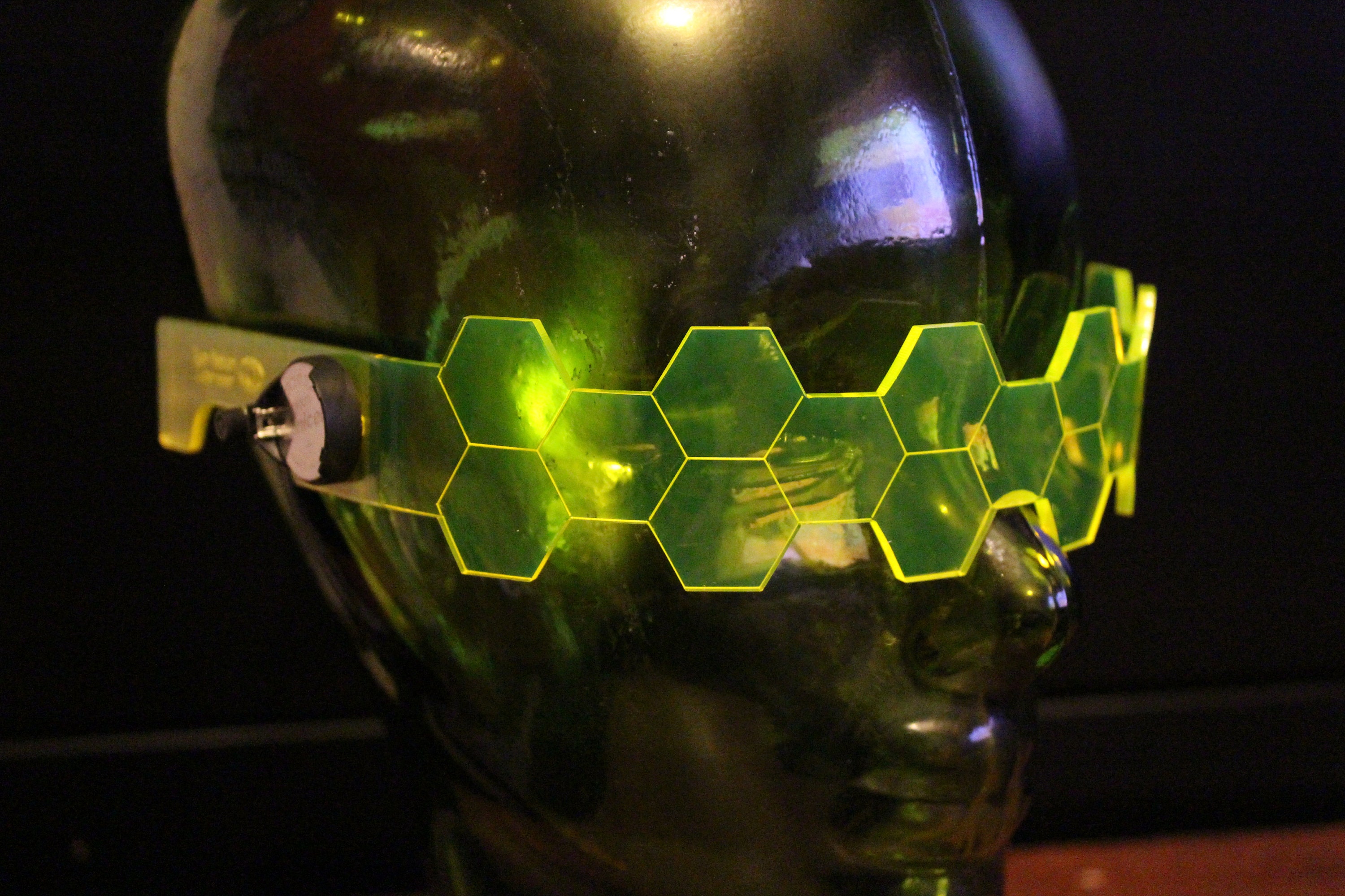 Hive Shield Slim Amber the Original Illuminated Cyberpunk Cyber Goth ...