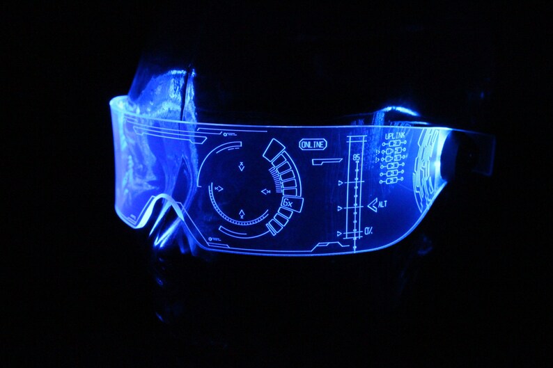 The original Illuminated Cyberpunk Cyber goth visor Iron Man | Etsy