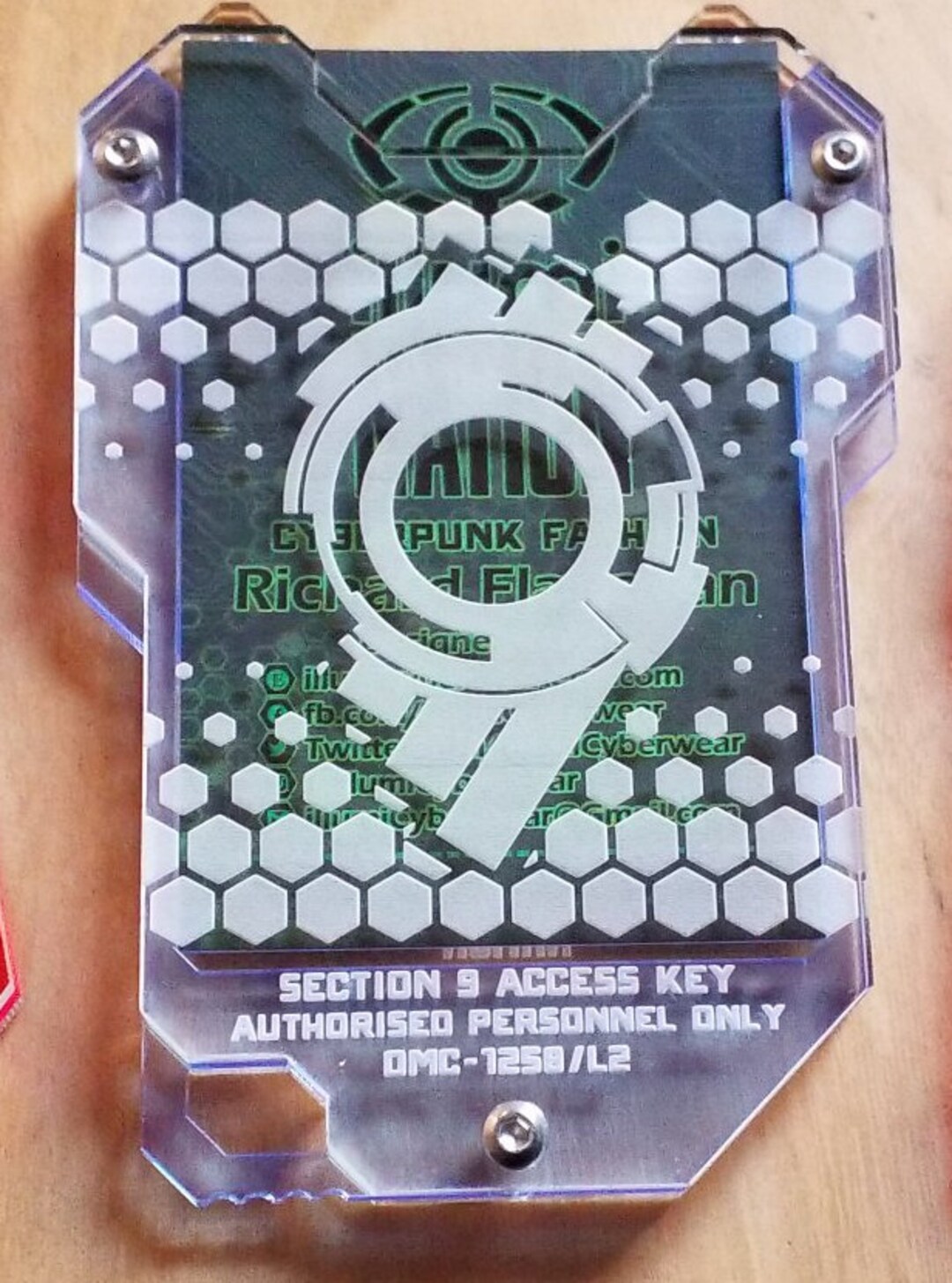 Section 9 Cyberpunk Keycard Style Card ID Holder - Etsy
