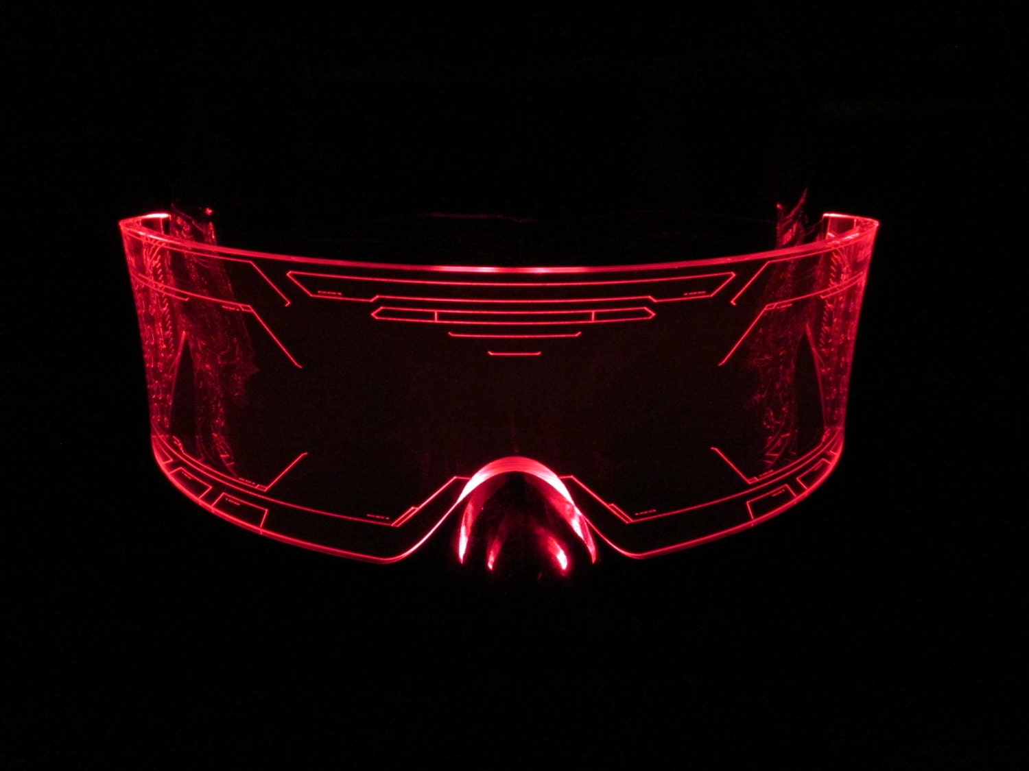 The original Illuminated Cyberpunk Cyber goth visor WARCHIEF | Etsy