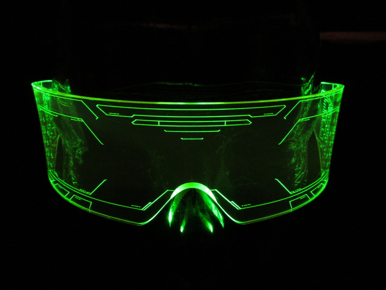 The Original Illuminated Cyberpunk Cyber Goth Visor WARCHIEF - Etsy