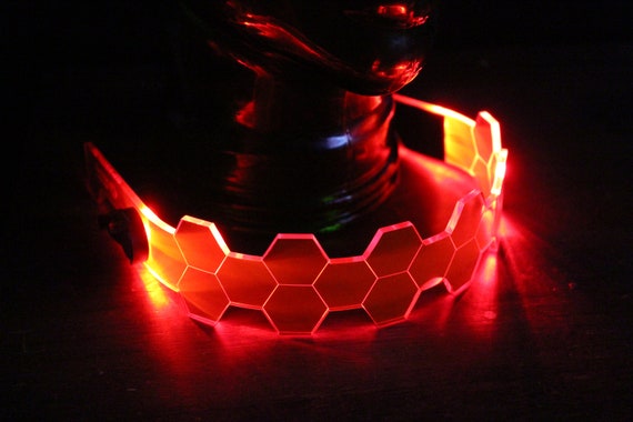 Hive Shield Slim Neon Red the Original Illuminated Cyberpunk | Etsy UK