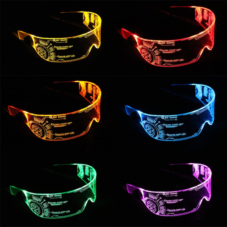 The original Illuminated Cyberpunk Cyber goth visor Iron Man | Etsy