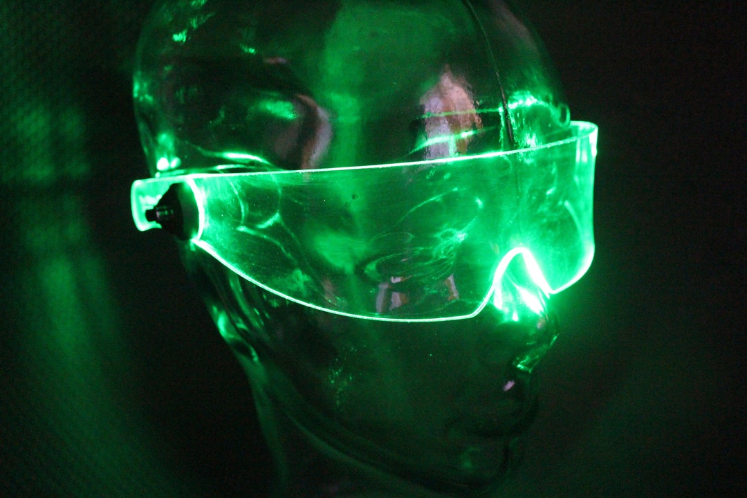 Cyber Villain Visor Clear **choose Your LED Colour** the Original ...