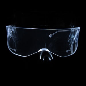 The Original Illuminated Cyberpunk Cyber Goth Visor Tron V3 Visor ...