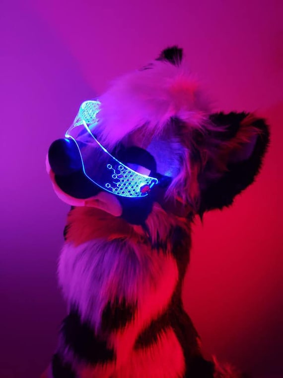 The Original Illuminated Cyberpunk Cyber Goth Fursuit Visor - Etsy