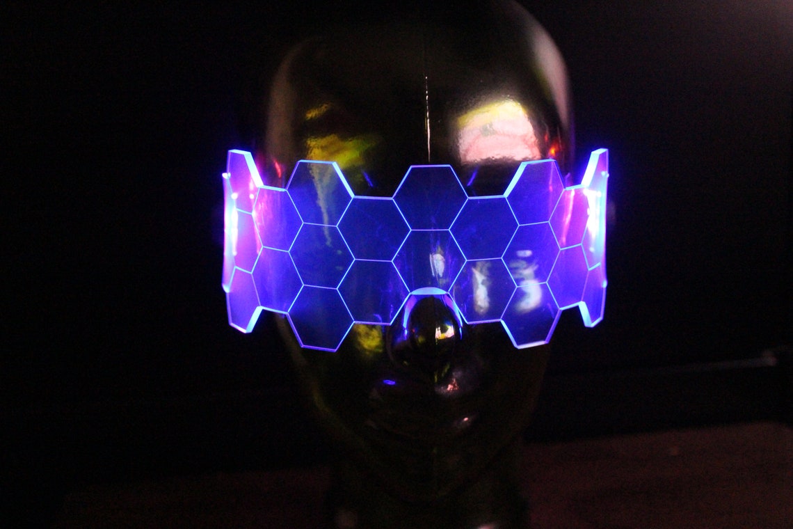 Hive Shield Vaporwave Neon Blue/pink the Original Illuminated Cyberpunk ...