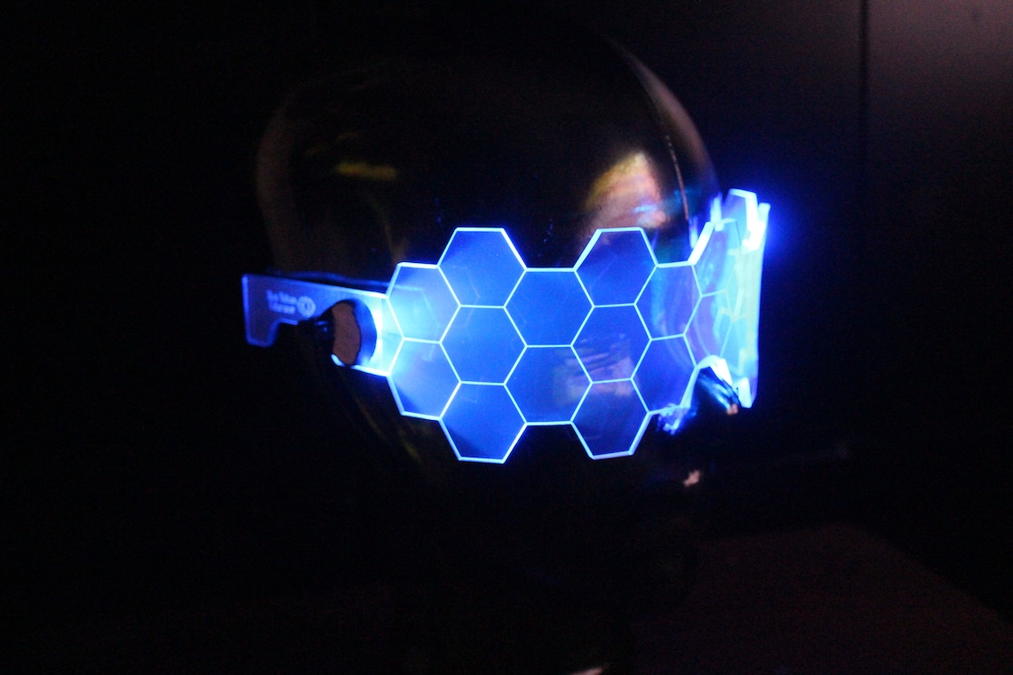 Hive Shield Neon Blue the Original Illuminated Cyberpunk Cyber Goth ...