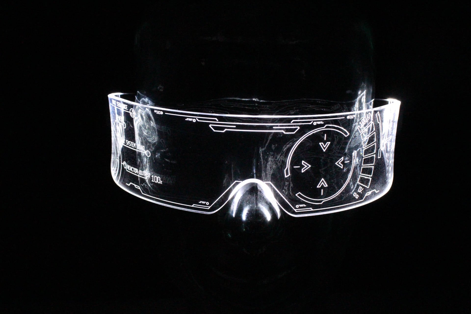 The Original Illuminated Cyberpunk Cyber Goth Visor Iron Man J.A.R.V.I ...