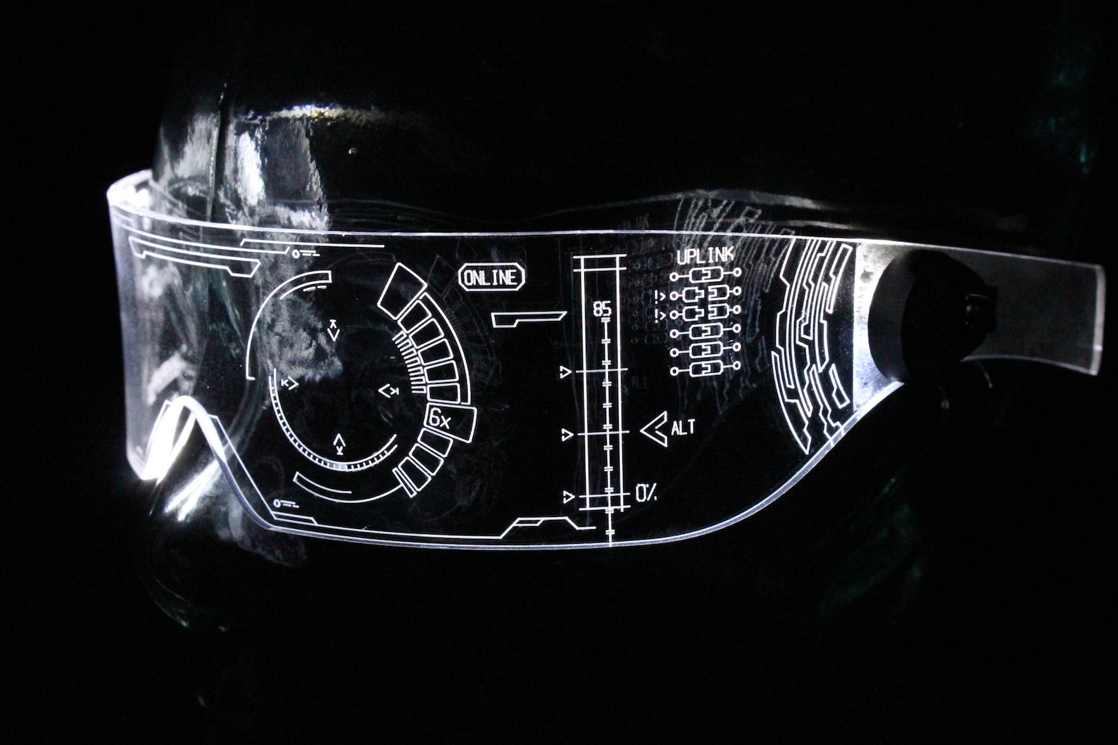 The original Illuminated Cyberpunk Cyber goth visor Iron Man | Etsy