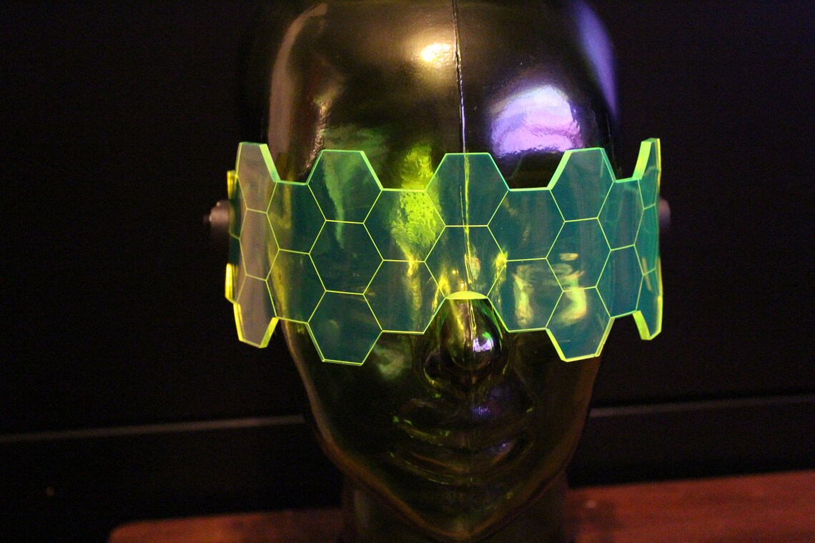 Hive Shield Neon Green the Original Illuminated Cyberpunk Cyber Goth ...