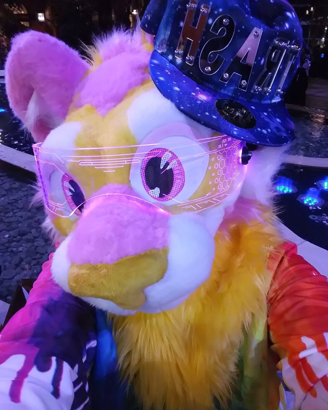 Illuminated Cyberpunk Cyber Goth Fursuit Visor WARCHIEF Clear - Etsy