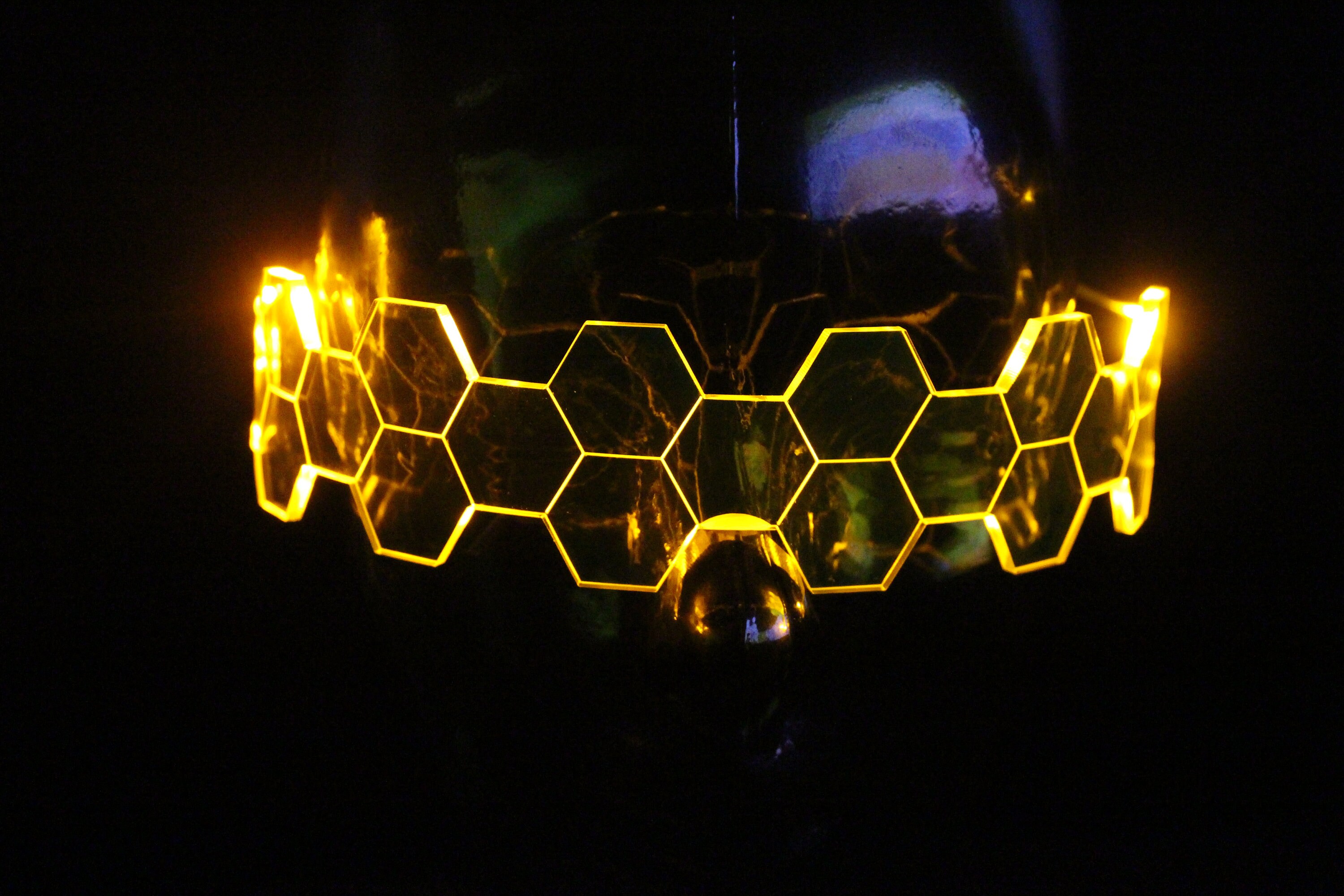 Hive Shield Slim Amber the Original Illuminated Cyberpunk Cyber Goth ...