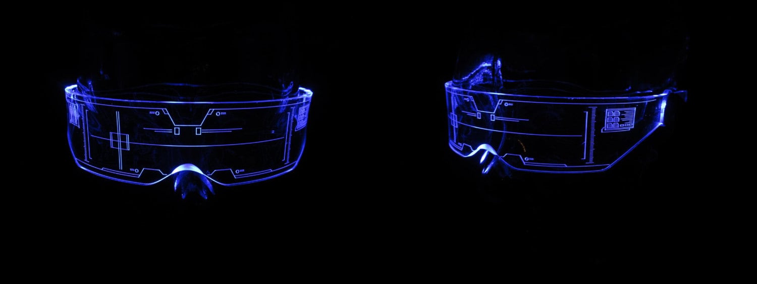 The Original Illuminated Cyberpunk Cyber Goth Visor CITADEL **CLEAR ...