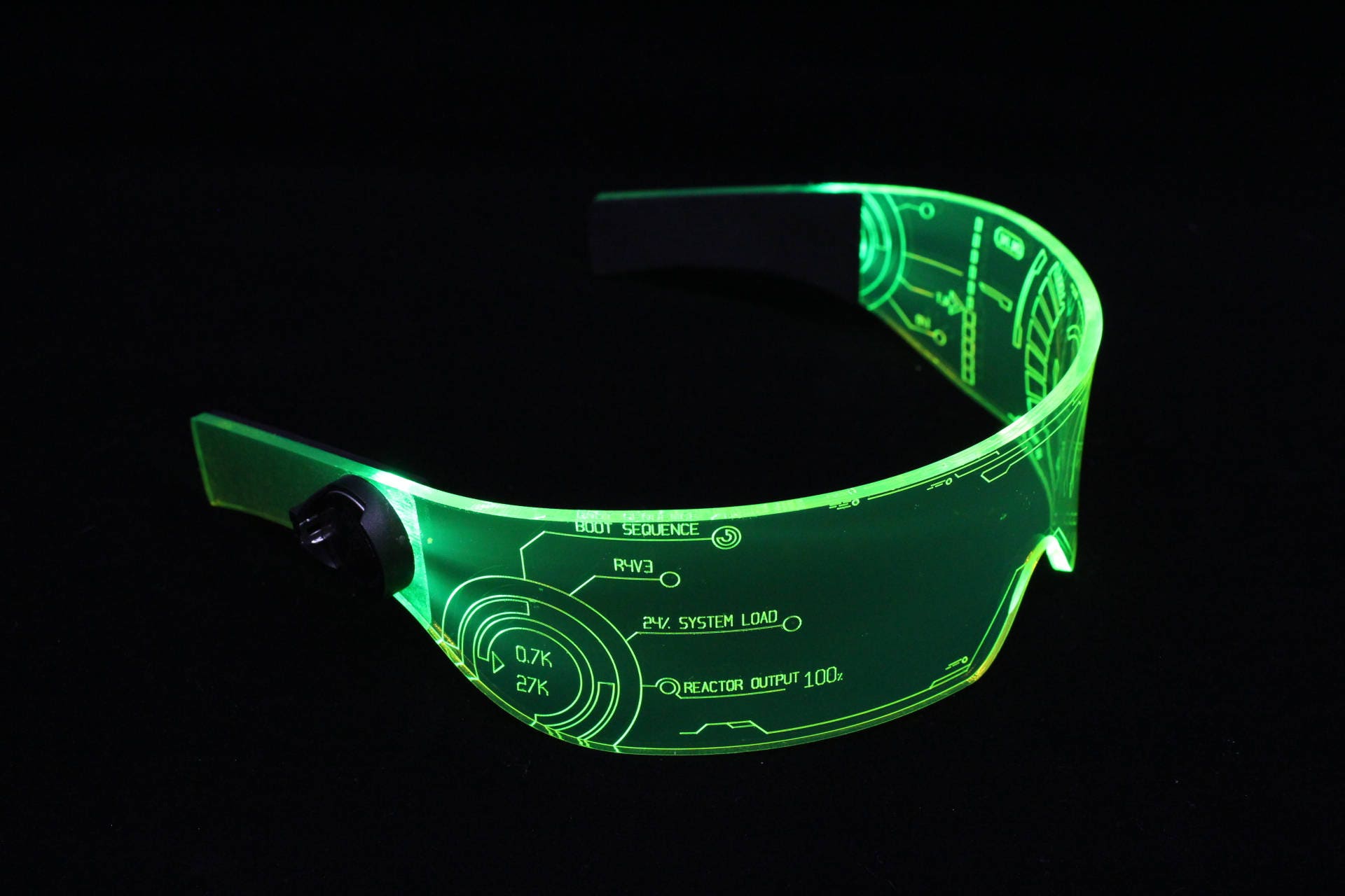 The Original Illuminated Cyberpunk Cyber Goth Visor Iron Man - Etsy Canada