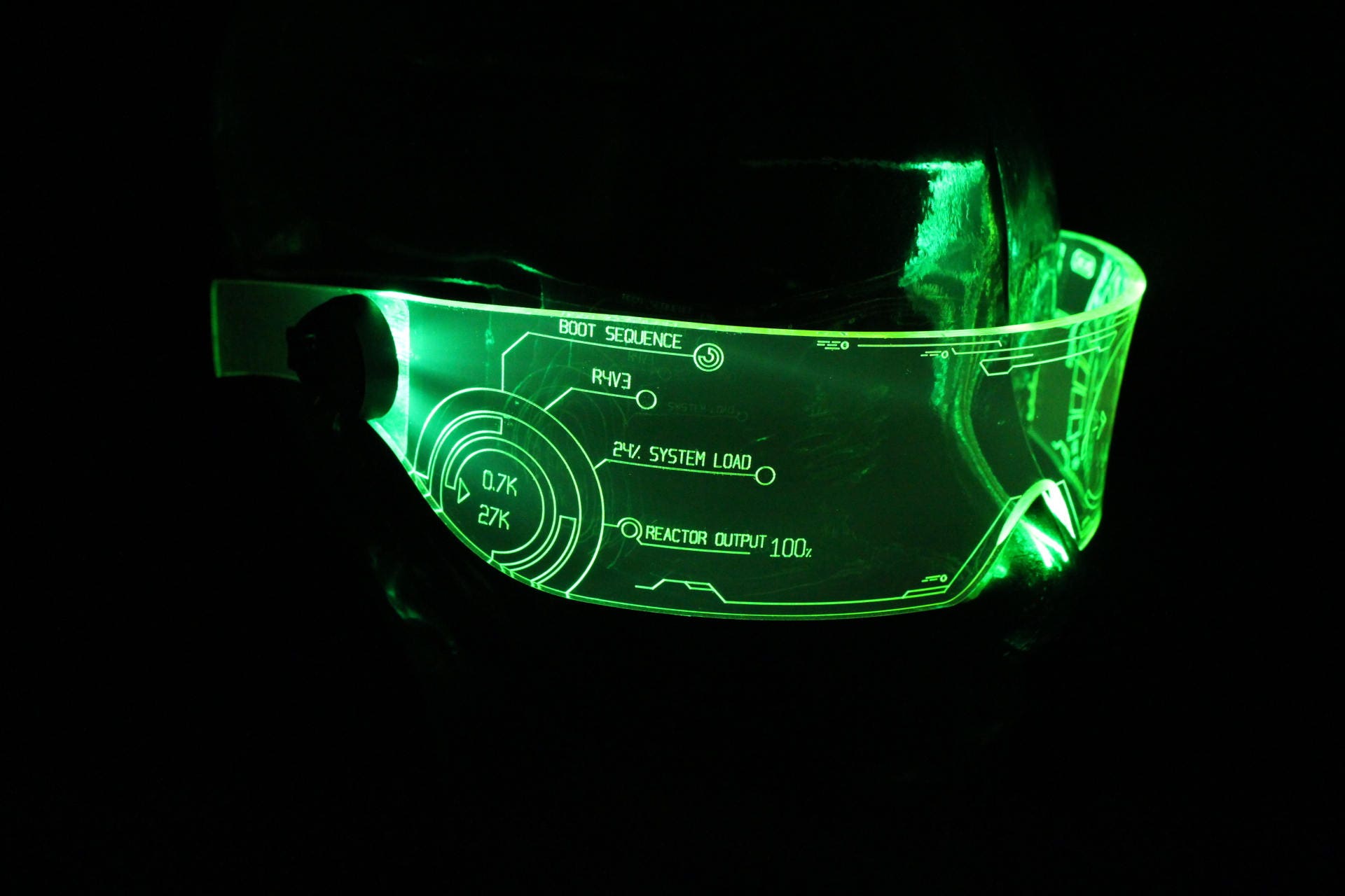 The Original Illuminated Cyberpunk Cyber Goth Visor Iron Man - Etsy Canada