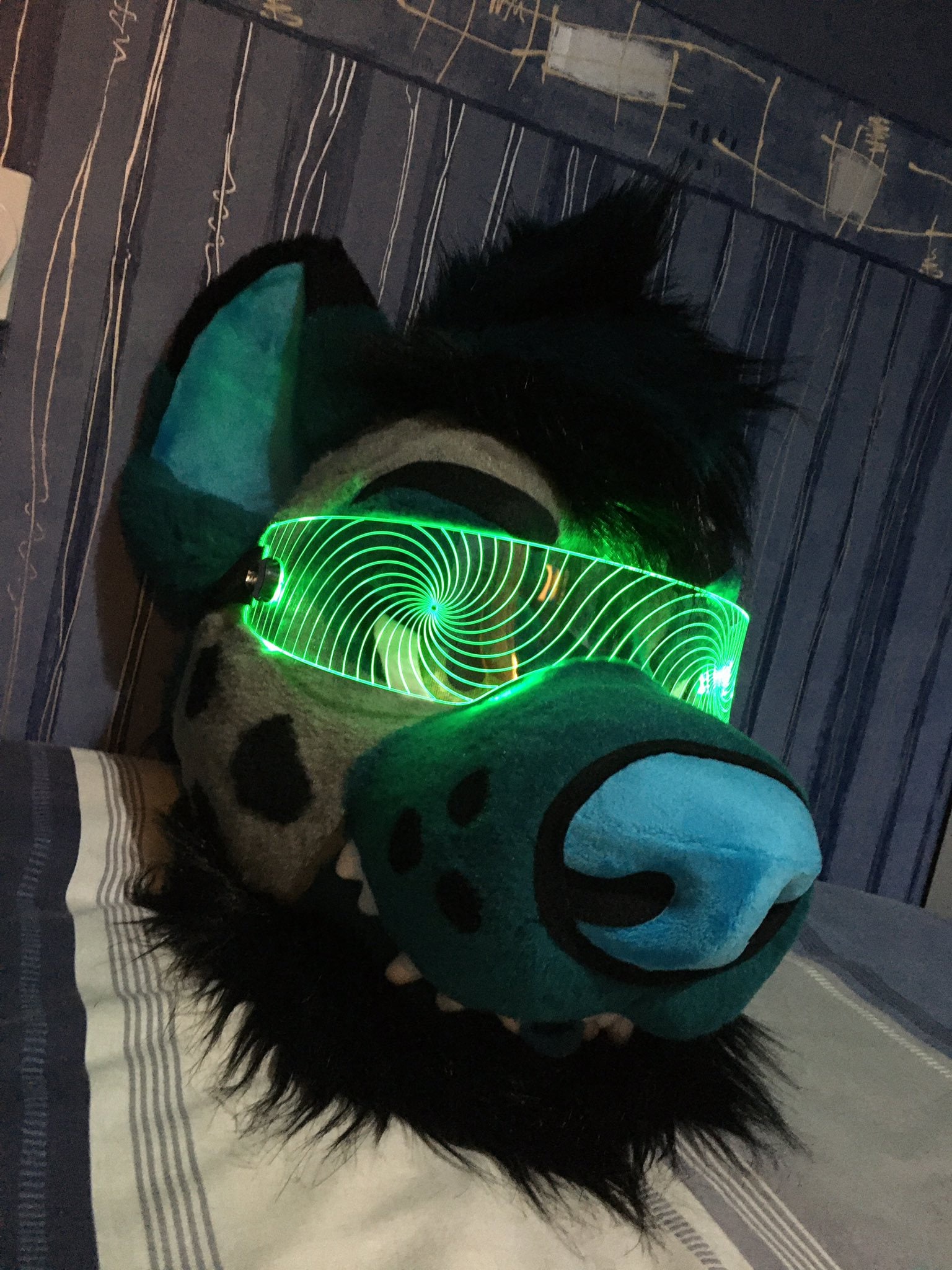 Illuminated Cyberpunk Cyber Goth Fursuit Visor HYPNO Clear | Etsy Canada