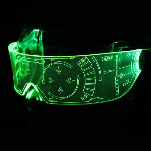 The Original Illuminated Cyberpunk Cyber Goth Visor Iron Man - Etsy