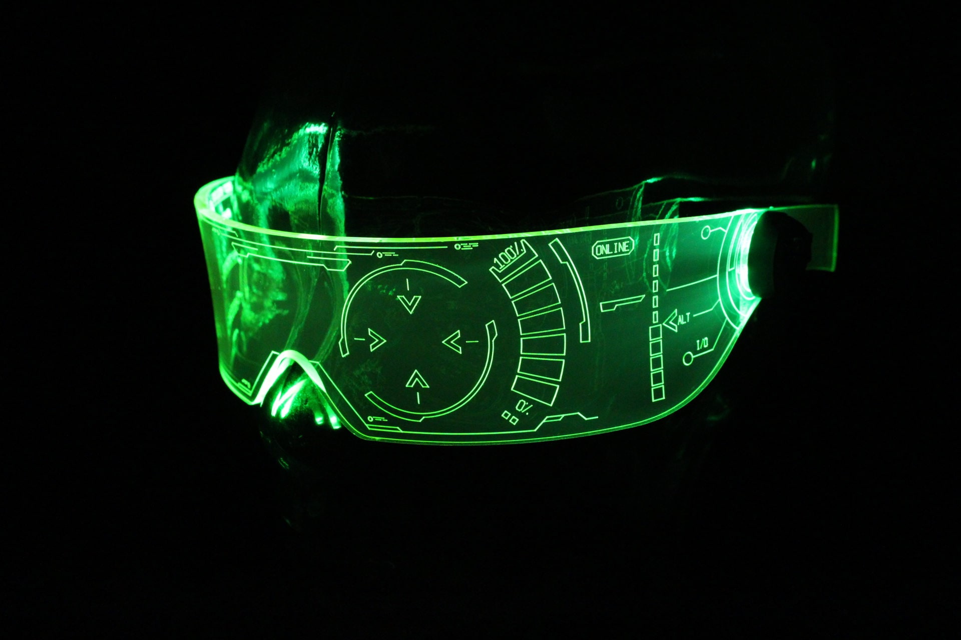 The Original Illuminated Cyberpunk Cyber Goth Visor Iron Man - Etsy Canada