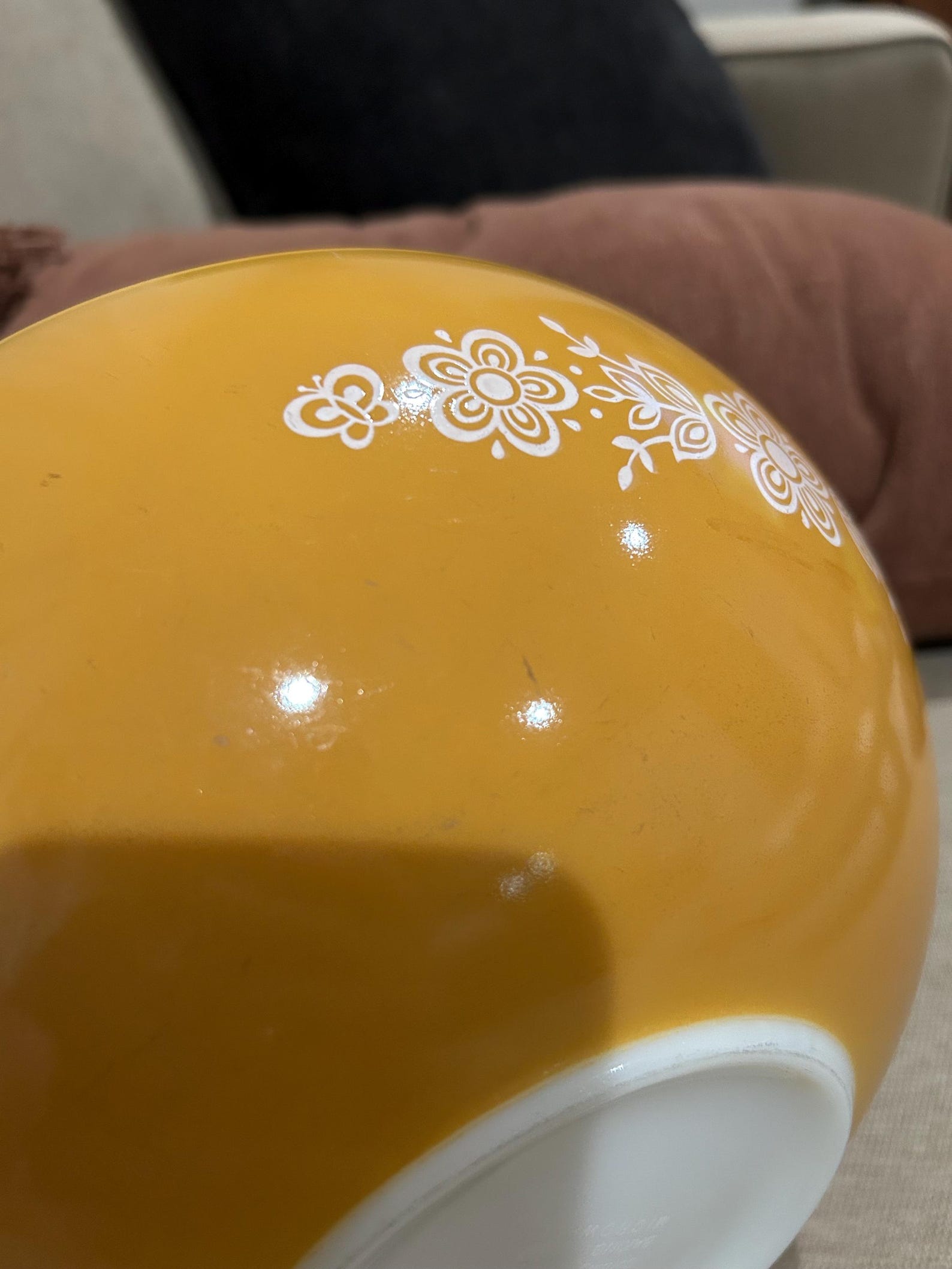 Vintage Pyrex 'butterfly Gold' Pattern Cinderella Mixing Bowl, Large 4 ...