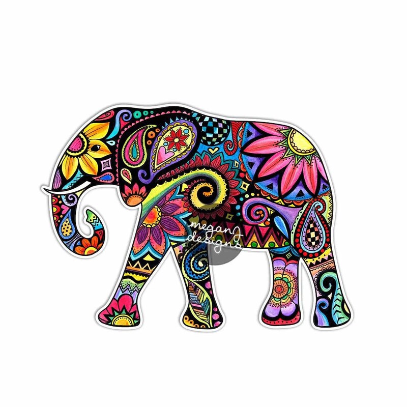 Elephant Car Decal - Etsy