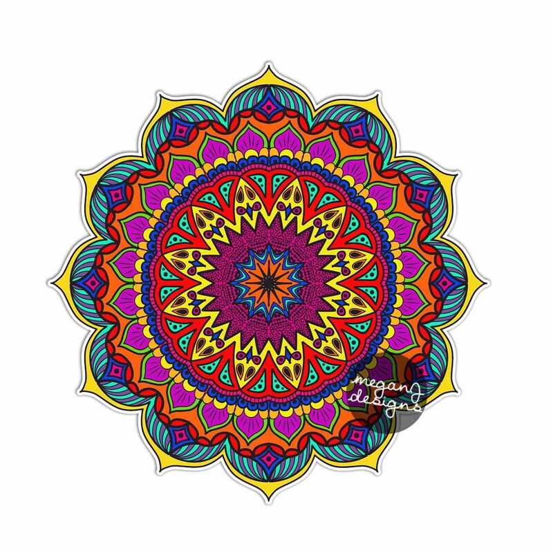 Mandala Wall Sticker - Etsy