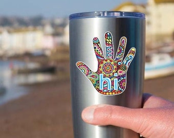 High Five Hand Sticker Decal Multicolor Car Decal Laptop Decal - Etsy