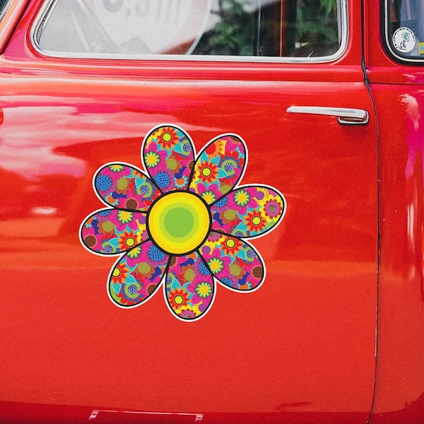 Pink Flower Bumper Stickers - Etsy