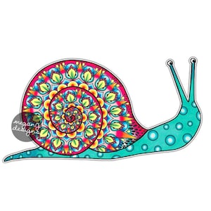 Snail Sticker - Colorful Car Decal Multicolor Laptop Decal Wall Art ...