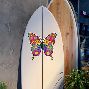 Floral Butterfly Sticker - Colorful Flowers Car Decal Vinyl Waterproof ...