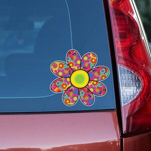 Floral Daisy Sticker - Cute Flower Bumper Sticker Hippie Boho Laptop ...