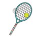 Tennis Racket Ball Car Decal - Colorful Tribal Pattern Sporty Laptop ...