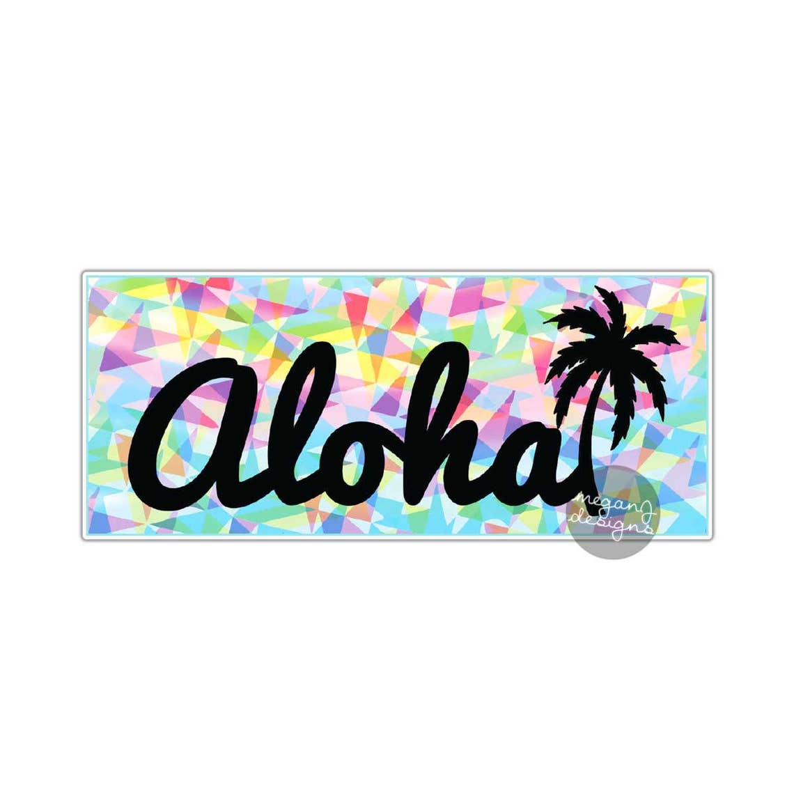 Aloha Sticker Colorful Geometric Hawaiian Aloha Car Decal - Etsy