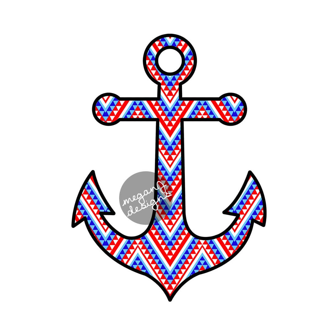 Anchor Car Decal Sticker: Patriotic American Tribal Pattern Cute ...