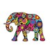Elephant Car Decal Floral Colorful Bumper Sticker Laptop Decal Pink ...