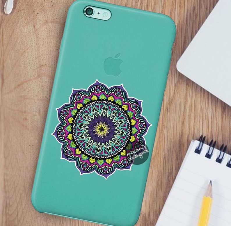 Small Earthy Mandala Sticker Colorful Car Decal Vinyl Bumper - Etsy