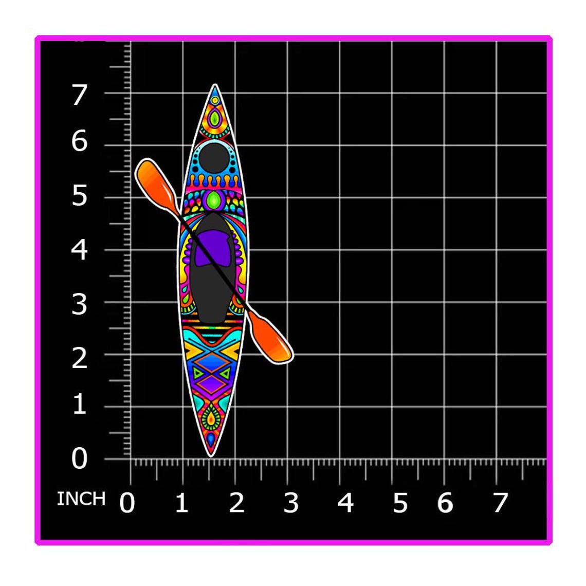 Kayak Sticker - Colorful Waterproof Vinyl Bumper Sticker Kayaking ...