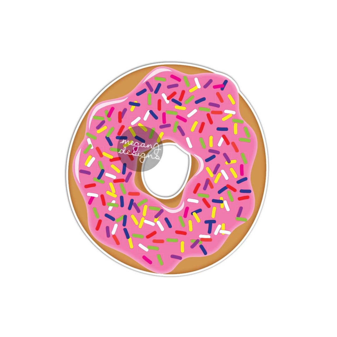 Donut Sticker Cute Car Decal Laptop Decal Donut Bumper Sticker Colorful ...