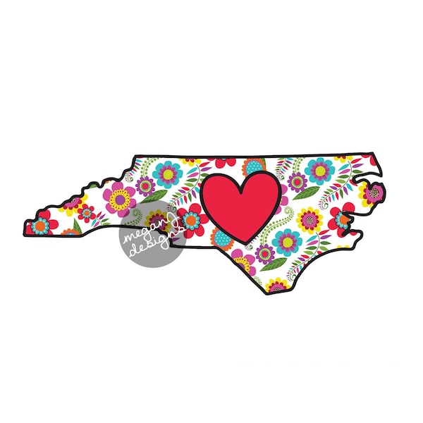 North Carolina Decal - Etsy