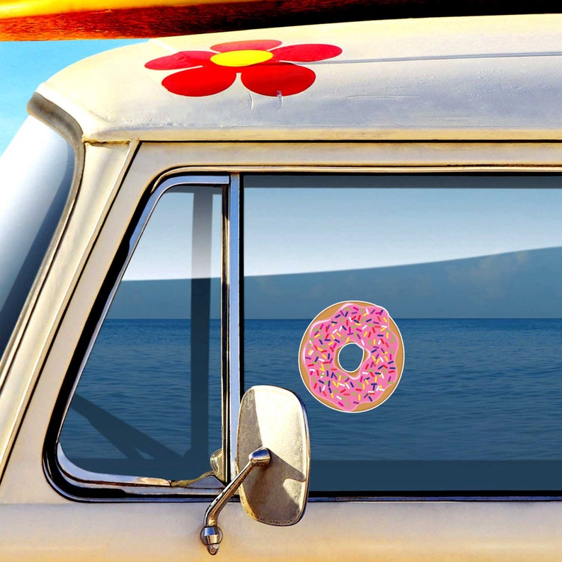 Donut Sticker Cute Car Decal Laptop Decal Donut Bumper Sticker Colorful ...