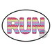 Girly Run Car Sticker - Runner Marathon Car Decal Oval Vinyl Window ...