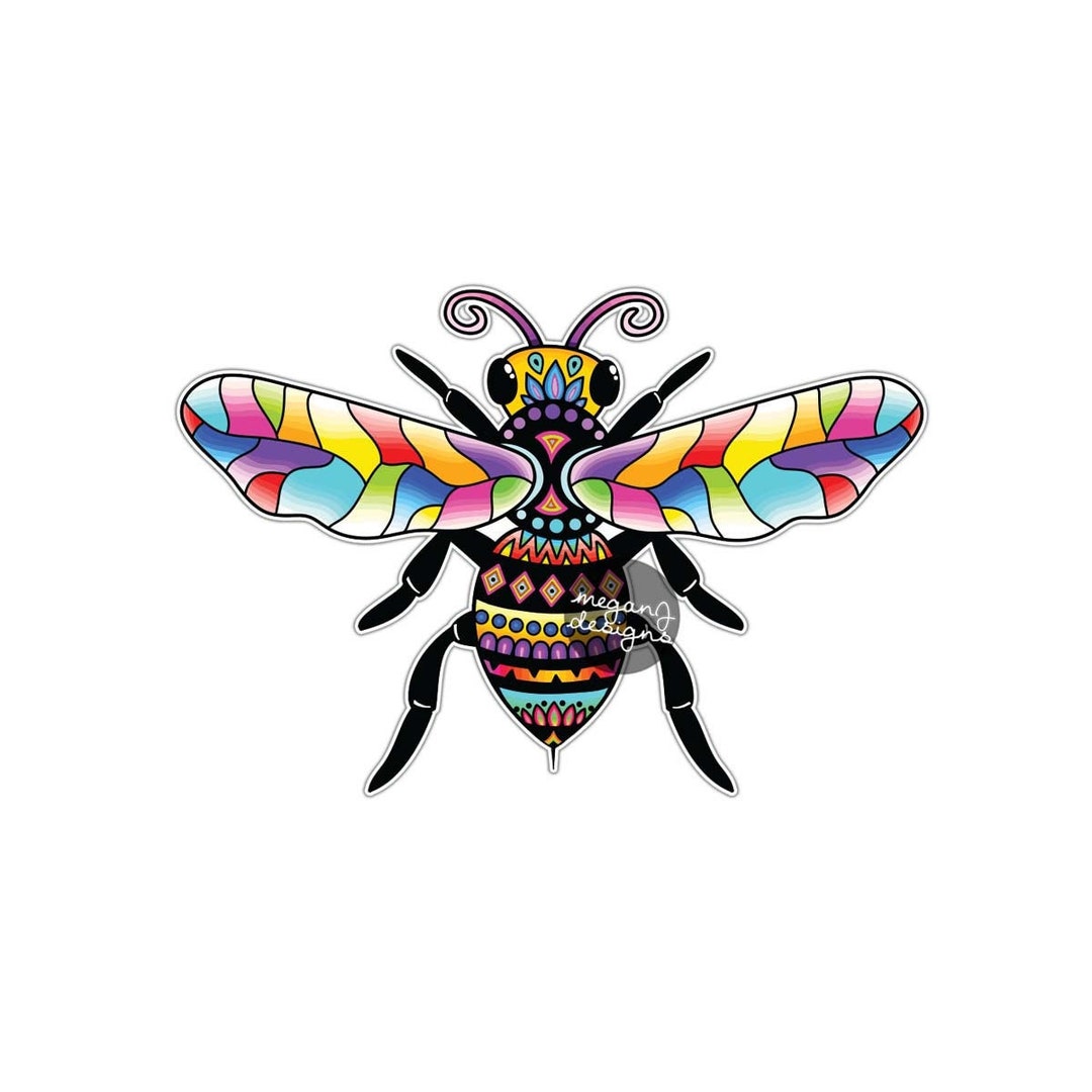 Sticker abeille - Sticker pour voiture coloré Sticker pour ordinateur ...