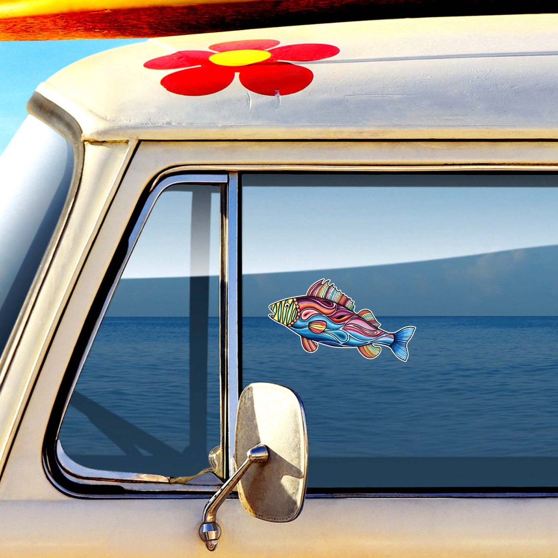 Fish Sticker Colorful Design Bumper Sticker Laptop Decal Car - Etsy