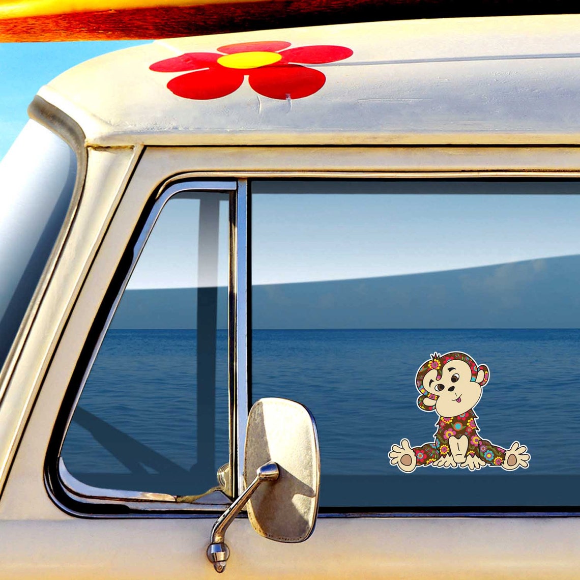 Monkey Sticker Car Decal Laptop Decal Bumper Sticker Colorful - Etsy